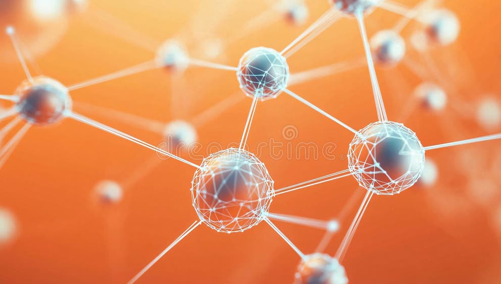 Interconnected Nodes Network Structure AI Data Science Stock ...