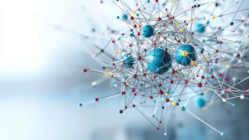 Interconnected Nodes Showcasing Minimalist Technology in a Modern ...