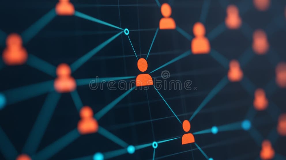 Interconnected Nodes, a Visual Representation of Network Communication and Data Flow Using ...