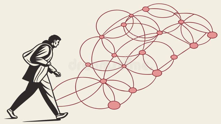 Interconnected Orbits Icon Vector, Circular Flow Dynamic Design, Vector ...