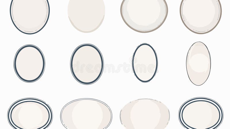 Interconnected Oval Square Frames Vector Icon Stock Illustration ...