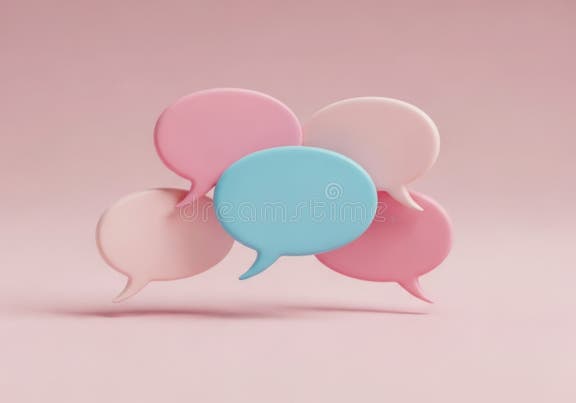 Interconnected Pastel Speech Bubbles Symbolizing Communication ...