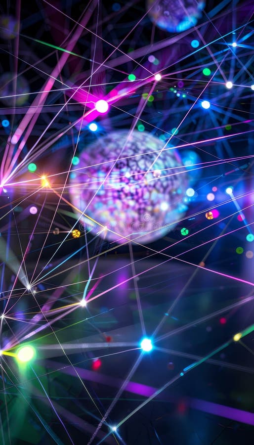 Interconnected Pathways of Radiant Light a Unique Abstract Concept for ...