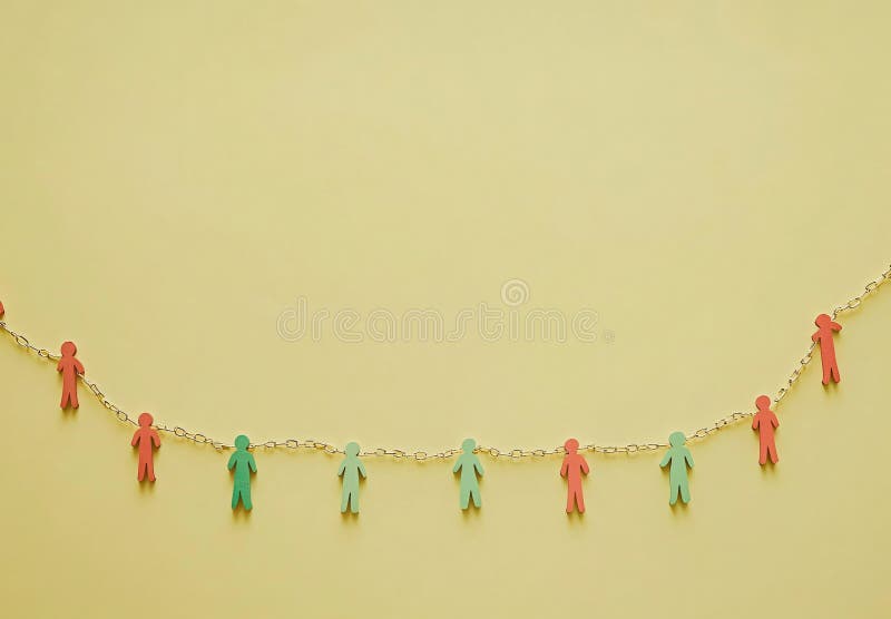 Interconnected People Chain Teamwork Concept High Quality Image Stock ...