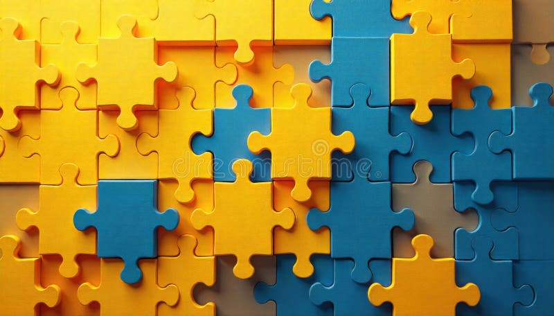 Interconnected Puzzle Pieces Forming a Unified Shape, Symbolizing ...