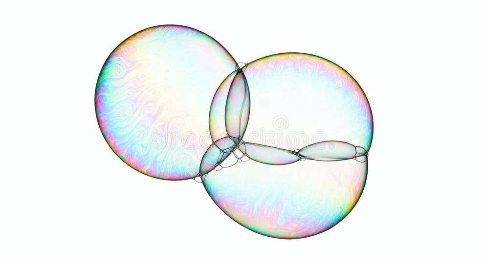 Interconnected Rainbow Bubbles Stock Illustration - Illustration of ...