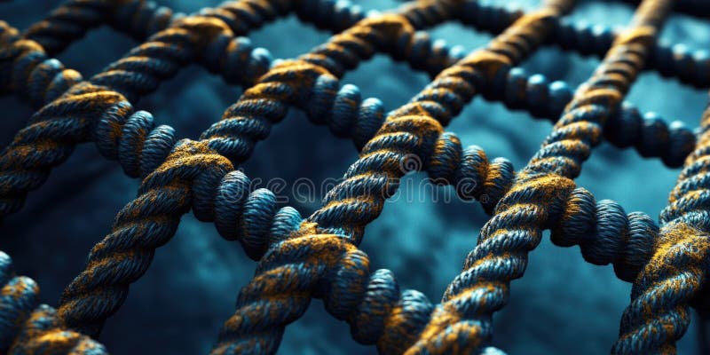 Interconnected Rope Texture Stock Illustration - Illustration of ...