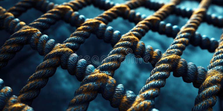 Interconnected Rope Texture Stock Illustration - Illustration of ...