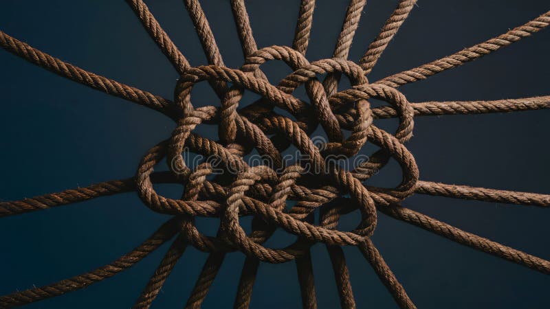 Interconnected Ropes Knotted Together, Teamwork, High Quality Image ...