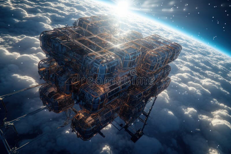 Interconnected Satellites: a Hyper-Realistic Cloud Storage Visio Stock ...