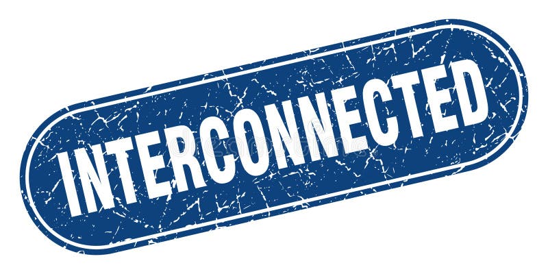 Interconnected Sign. Interconnected Grunge Stamp Stock Vector ...