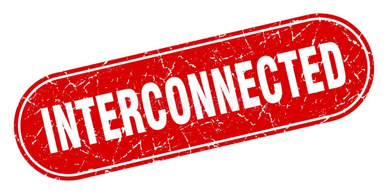 Interconnected Sign. Interconnected Grunge Stamp Stock Vector ...