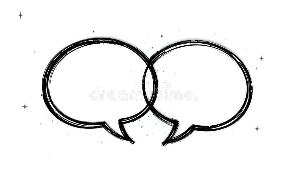 Interconnected Speech Bubbles Illustration Representing Communication ...