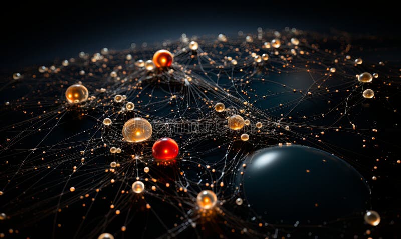 Interconnected Spheres Formation Stock Image - Image of design ...