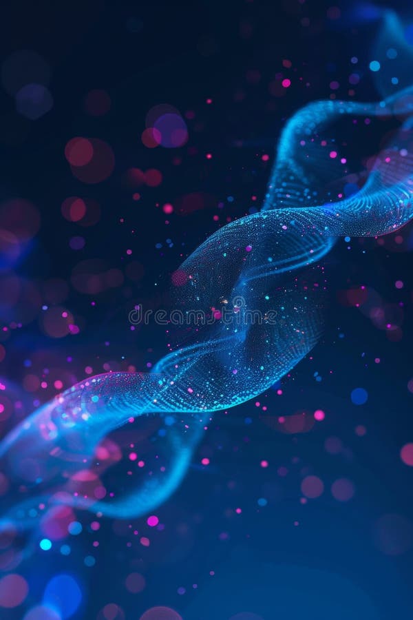 Interconnected Stream of Data Particles Symbolizing Information ...