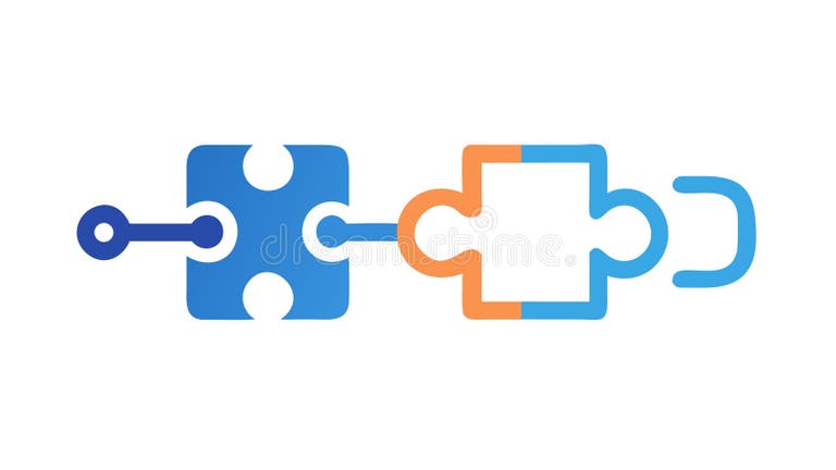 Interconnected System Solutions Puzzle Icon, Vector Design Generative ...