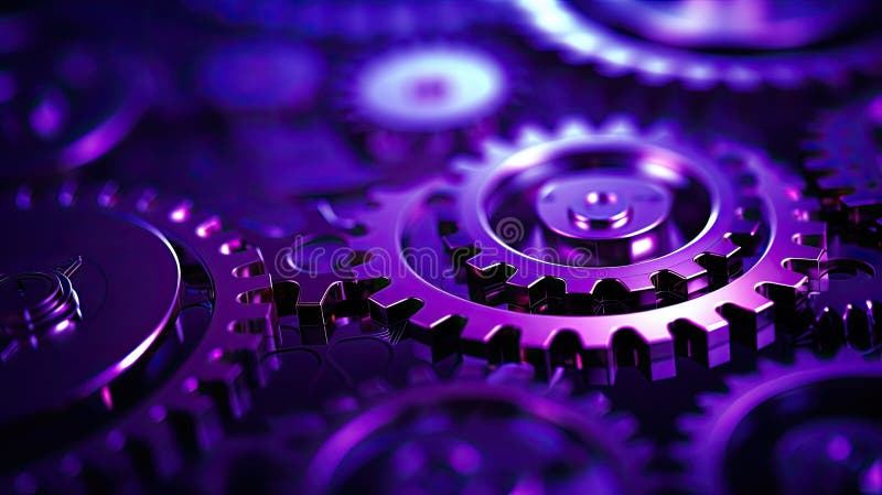 Interconnected Technology Background Purple Stock Illustration ...