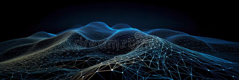 Interconnected Technology: Complex Background of Lines and Nodes Stock ...