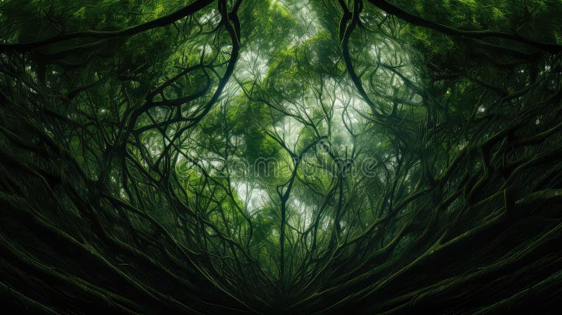 Interconnected Tree Circuit Stock Image - Image of nature ...