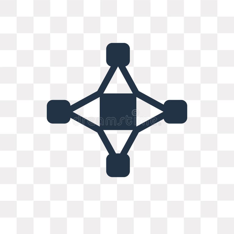 Interconnected Vector Icon Isolated on Transparent Background, I Stock ...