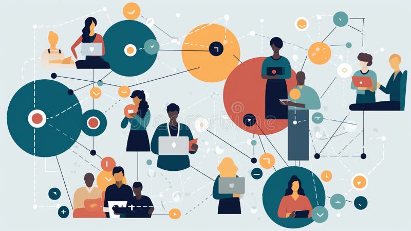 An Interconnected Web of Diverse it Professionals Collaborating on a ...