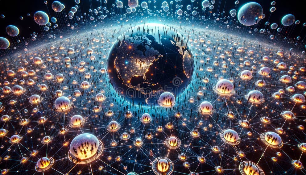 Interconnected Web of Orbs Avatars Navigate Unique Worlds of the ...