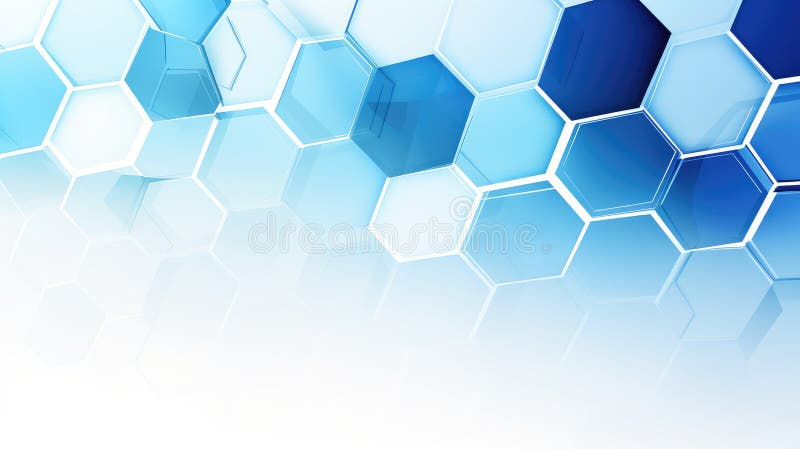 Interconnected White and Blue Technology Background Stock Illustration ...