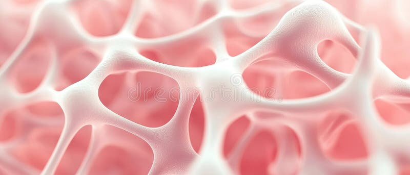 Interconnected White Structure on Light Pink Background. Abstract ...