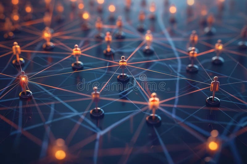 Interconnected World. Network Allows Multiple Devices To Communicate ...