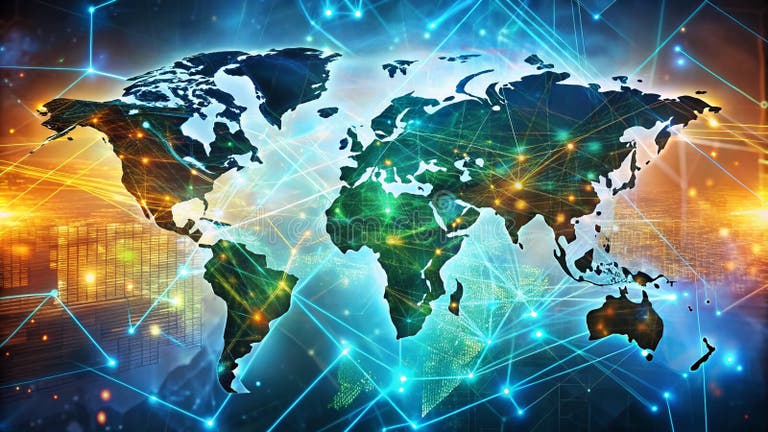 Interconnected World Visualizing Global Network Connections and Data ...