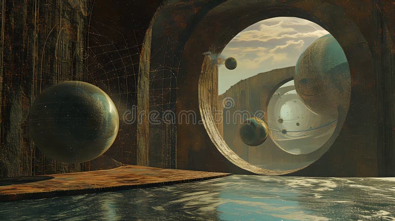 Beyond time. Time concept stock illustration. Illustration of clouds ...