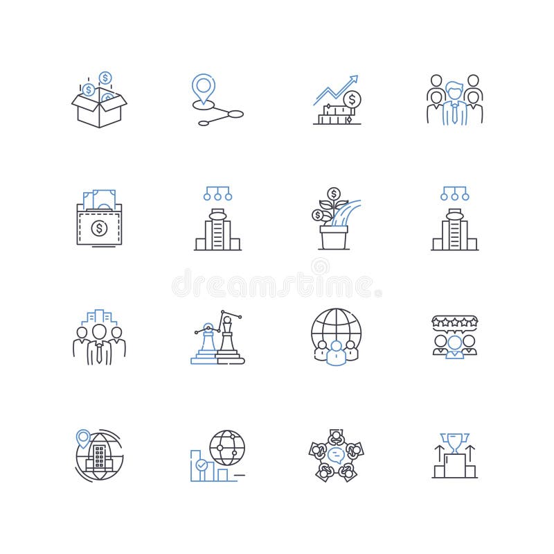 Interconnectedness Line Icons Collection. Unity, Integration ...
