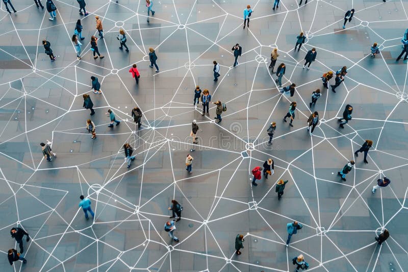 Interconnectedness a Visual Representation of Human Interaction Stock ...