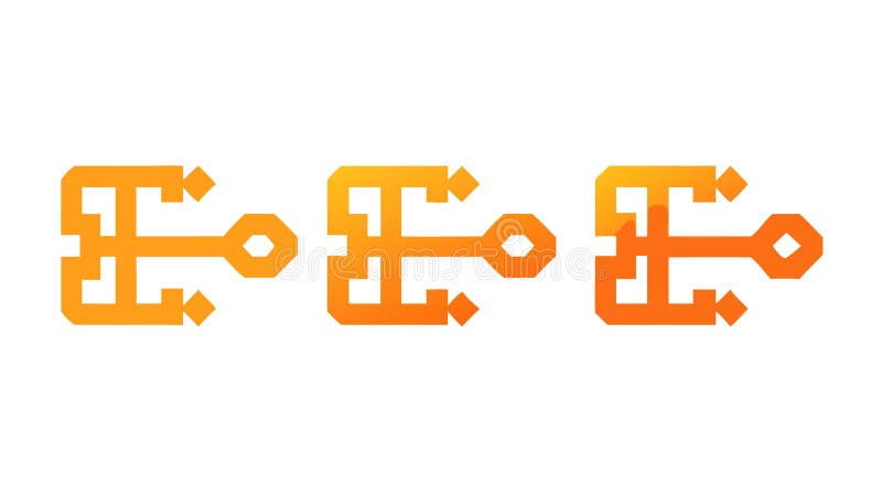 Interconnecting KeyLike Shapes Abstract Solution, Vector Design ...