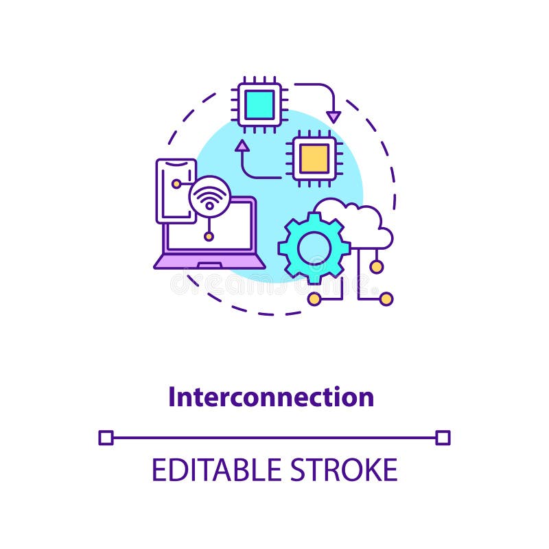 Interconnection Concept Icon Stock Vector - Illustration of innovation ...
