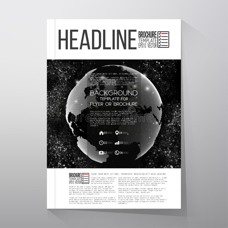 Interconnection Network with White Dotted World Stock Vector ...