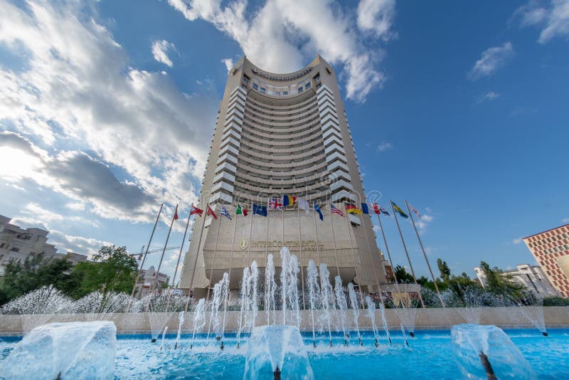 Bucharest Intercontinental Hotel , Romania Editorial Image - Image of ...