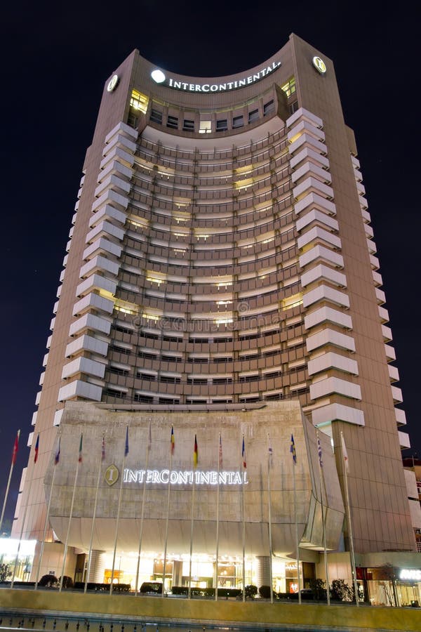 Intercontinental Hotel editorial stock photo. Image of blue - 24159793
