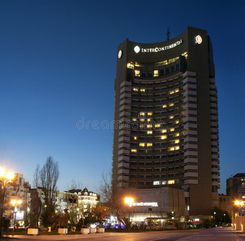 The Intercontinental Hotel Bucharest Editorial Stock Image - Image of ...