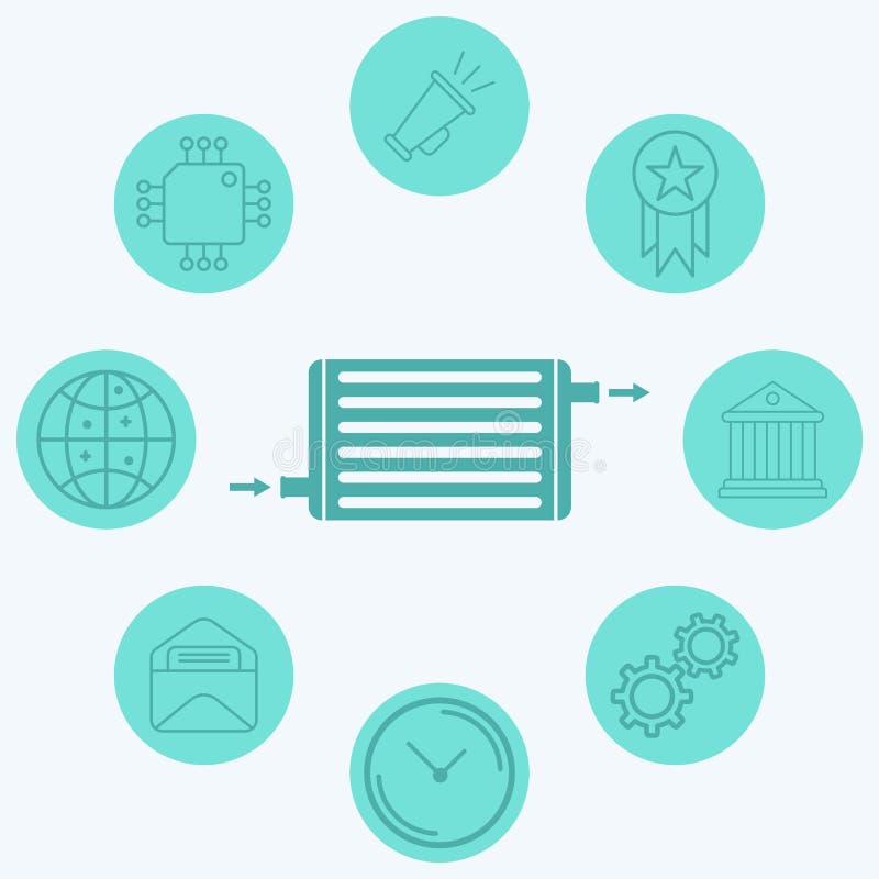 Intercooler Vector Icon Sign Symbol Stock Vector - Illustration of plug ...