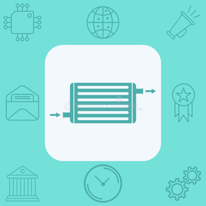 Intercooler Vector Icon Sign Symbol Stock Vector - Illustration of ...