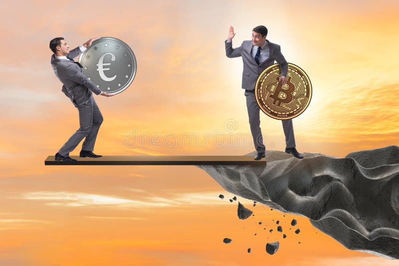 The Interdependency Concept with Two Currencies Stock Image - Image of ...