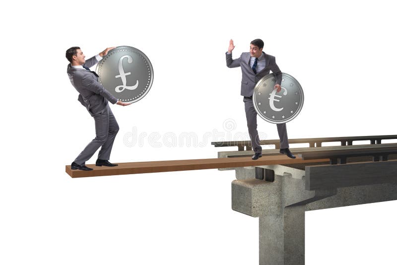 The Interdependency Concept with Two Currencies Stock Image - Image of ...