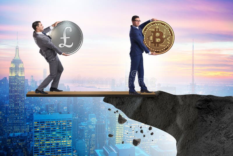 The Interdependency Concept with Two Currencies Stock Image - Image of ...