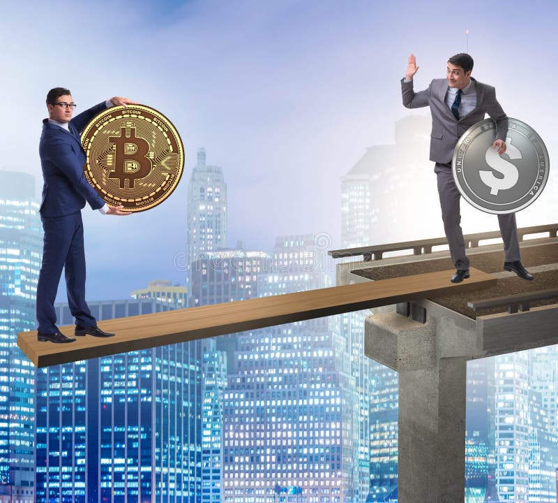 Interdependency Concept with Two Currencies Stock Photo - Image of ...