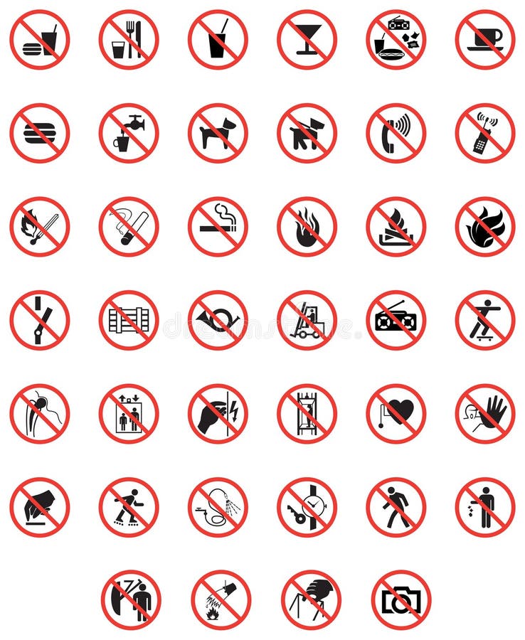 Interdiction des signes illustration de vecteur. Illustration du logo ...