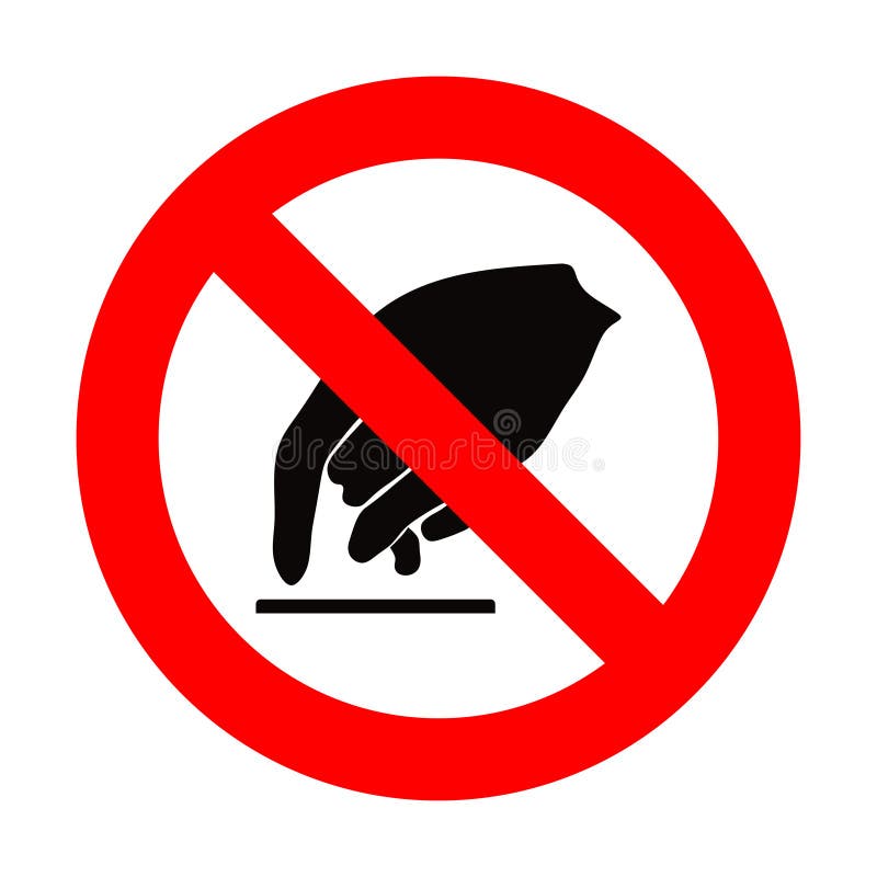 Interdiction Signe Ne Touche Pas Ne Touche Pas La Surface Illustration ...