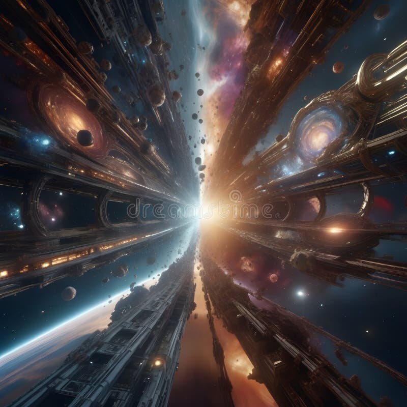 Interdimensional Corridor: Gateway To Parallel Universes Stock Photo ...