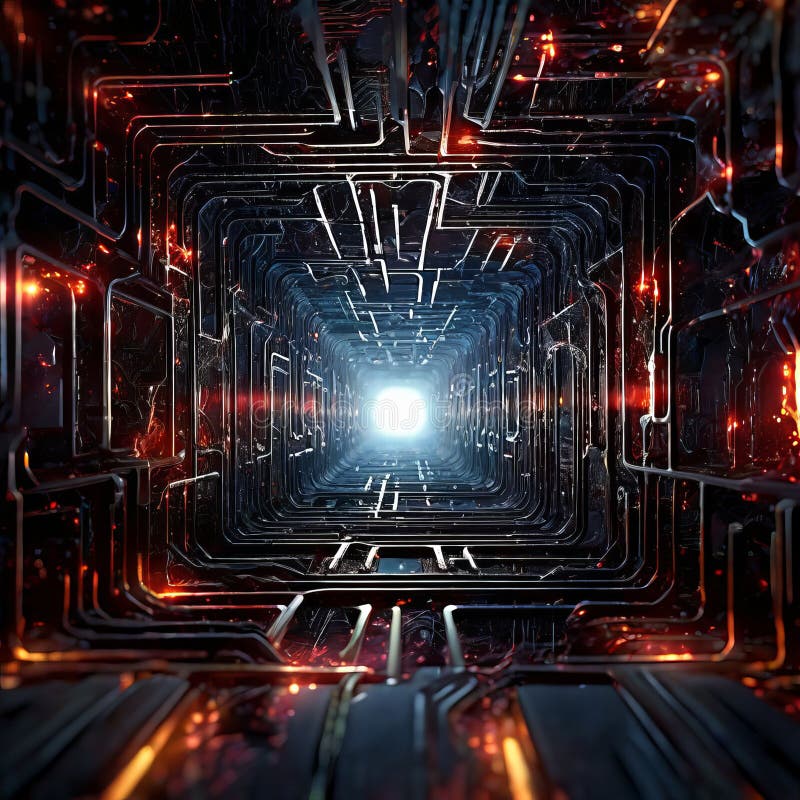 Interdimensional Space Space Containing Connections or Pathays Stock ...