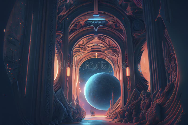 Interdimensional Travel and Parallel Universes, Ai Illustration Stock ...